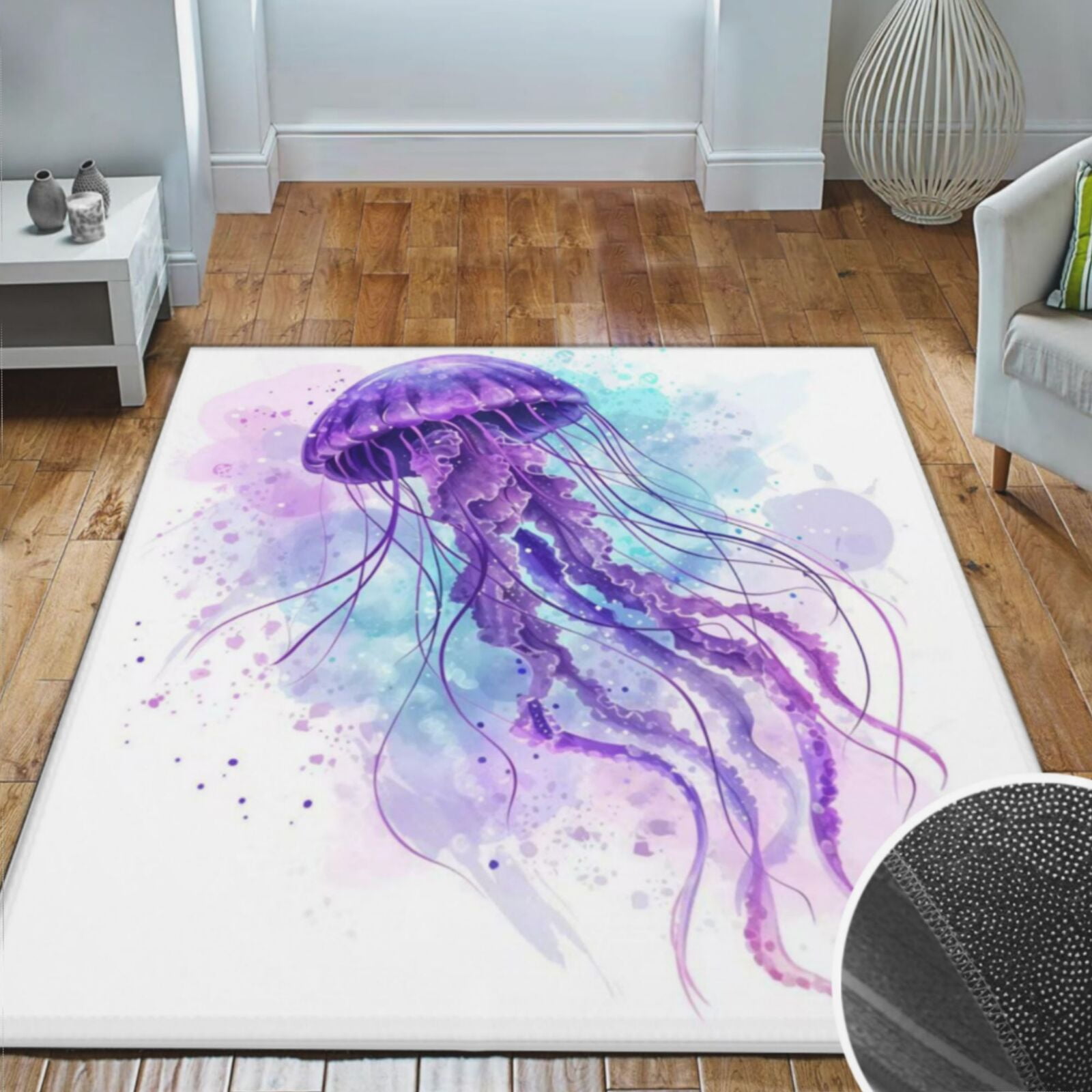 Area Rugs Living Room, Soft Crystal Carpet Mat For Bedroom Area Rug Non ...