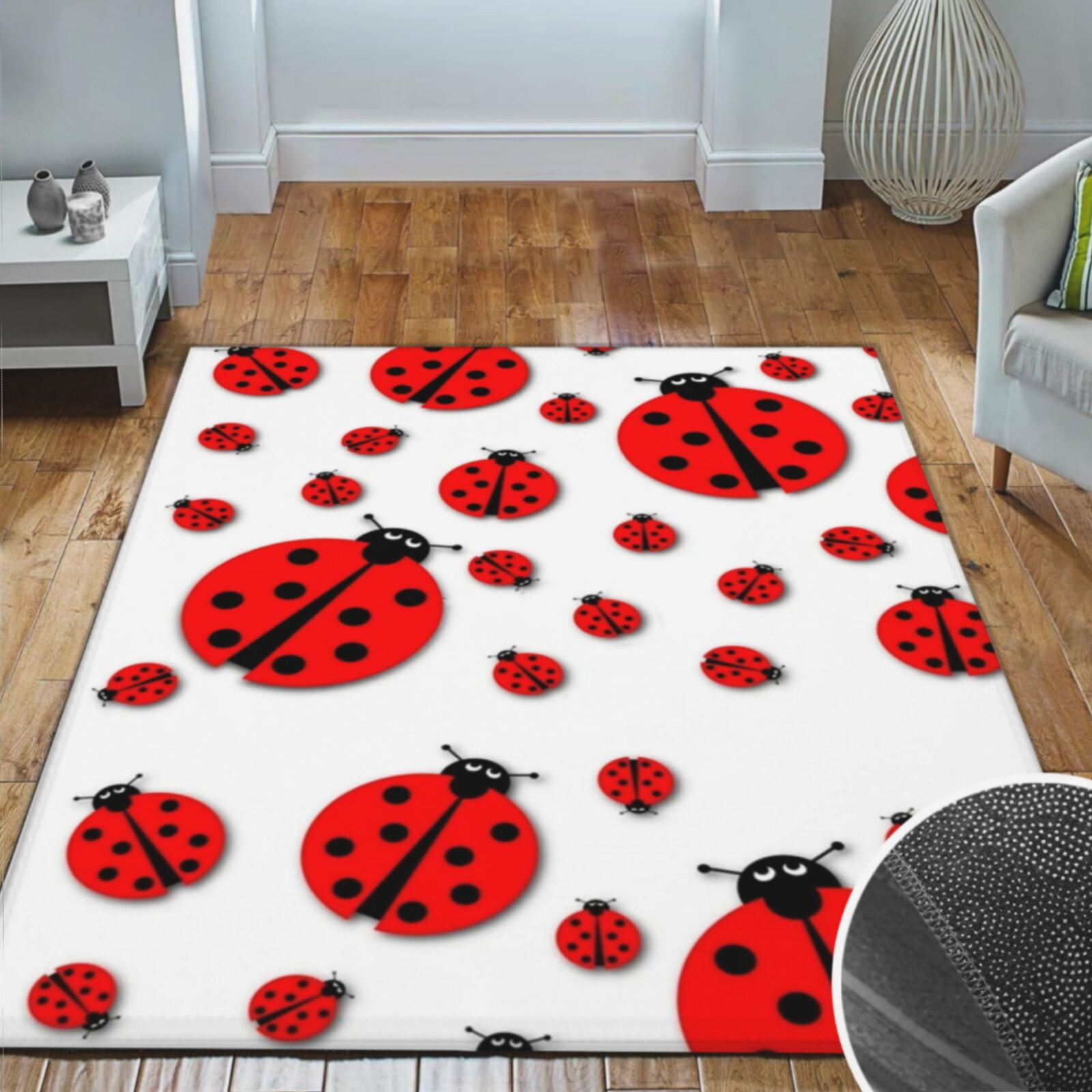 Area Rugs Living Room, Soft Crystal Carpet Mat For Bedroom Area Rug Non ...