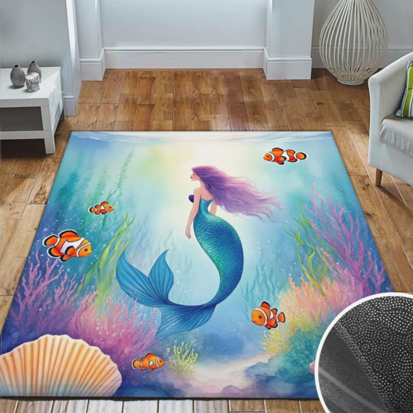 Area Rugs Living Room, Soft Crystal Carpet Mat For Bedroom Area Rug Non ...