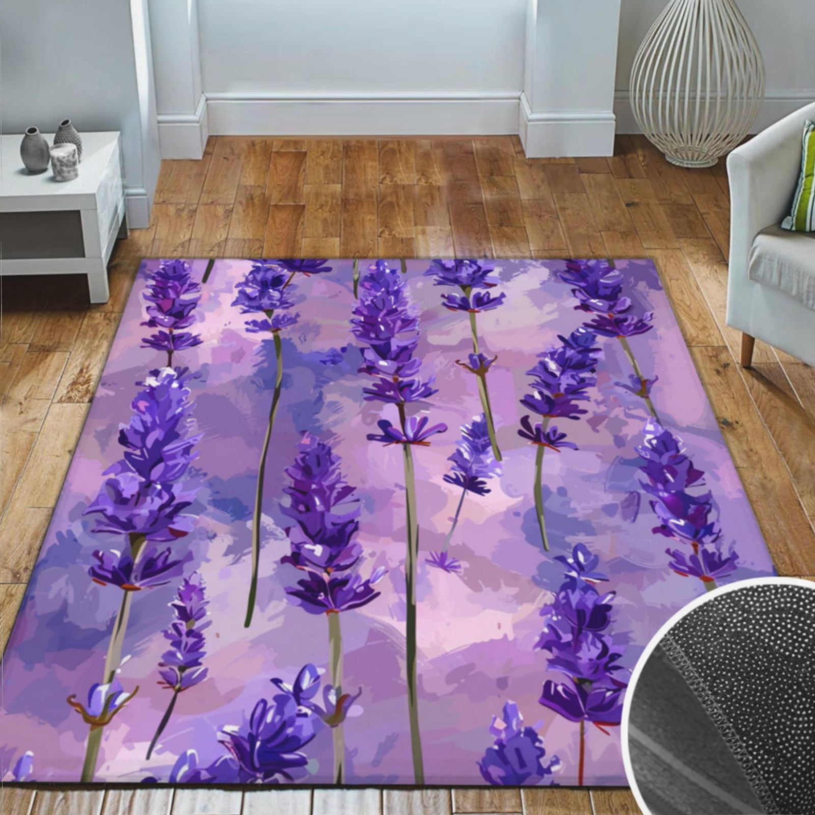 Area Rugs Living Room, Soft Crystal Carpet Mat For Bedroom Area Rug Non ...