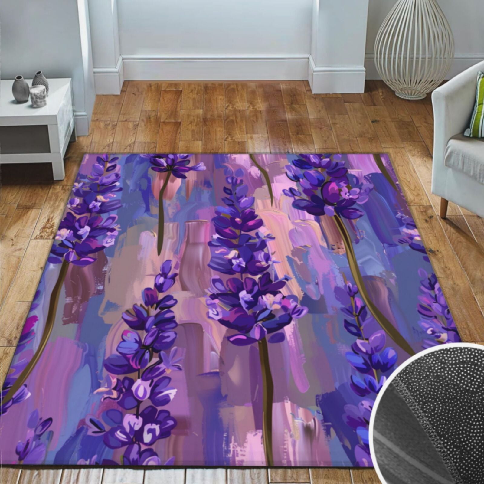 Area Rugs Living Room, Soft Crystal Carpet Mat For Bedroom Area Rug Non ...