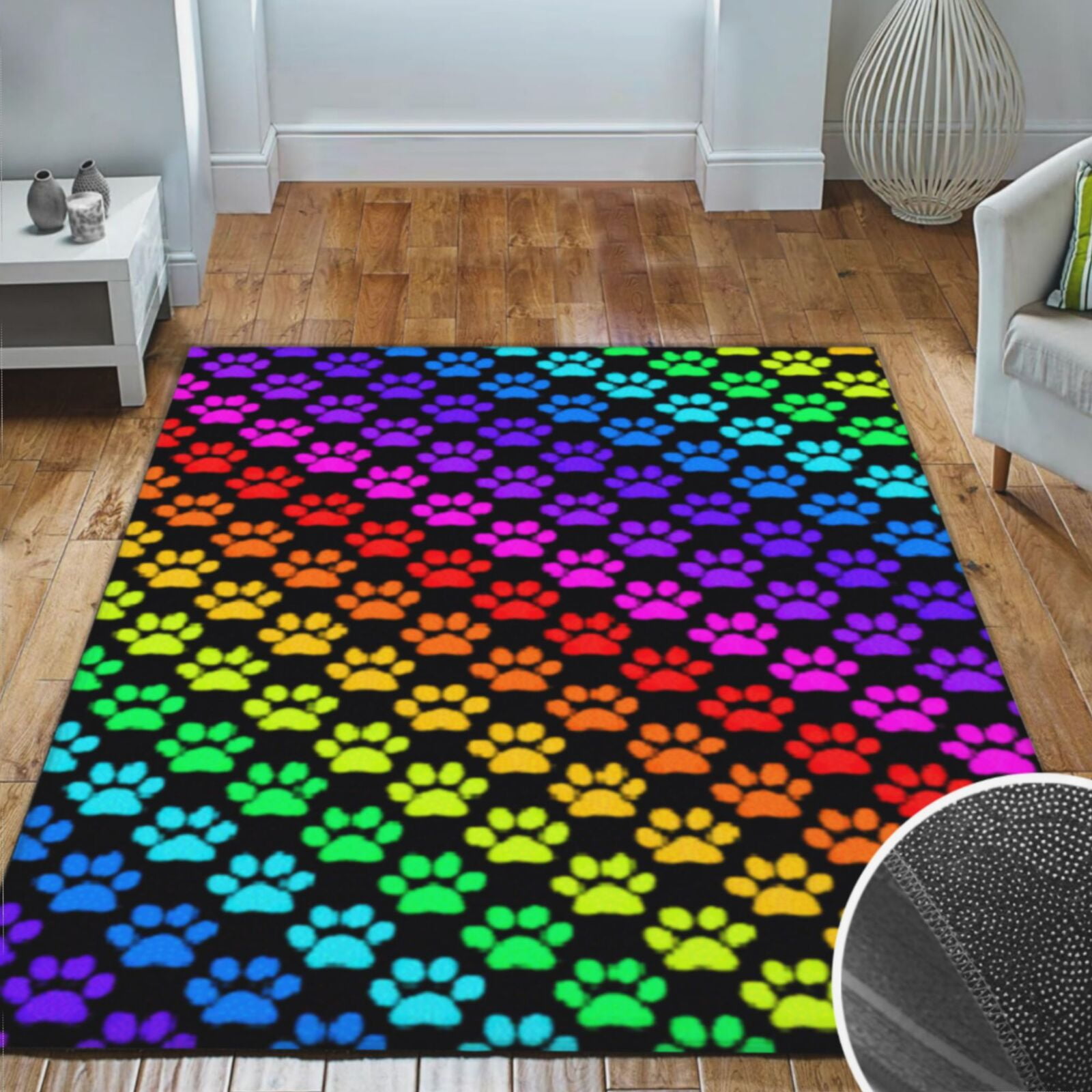 Area Rugs Living Room, Soft Crystal Carpet Mat For Bedroom Area Rug Non ...