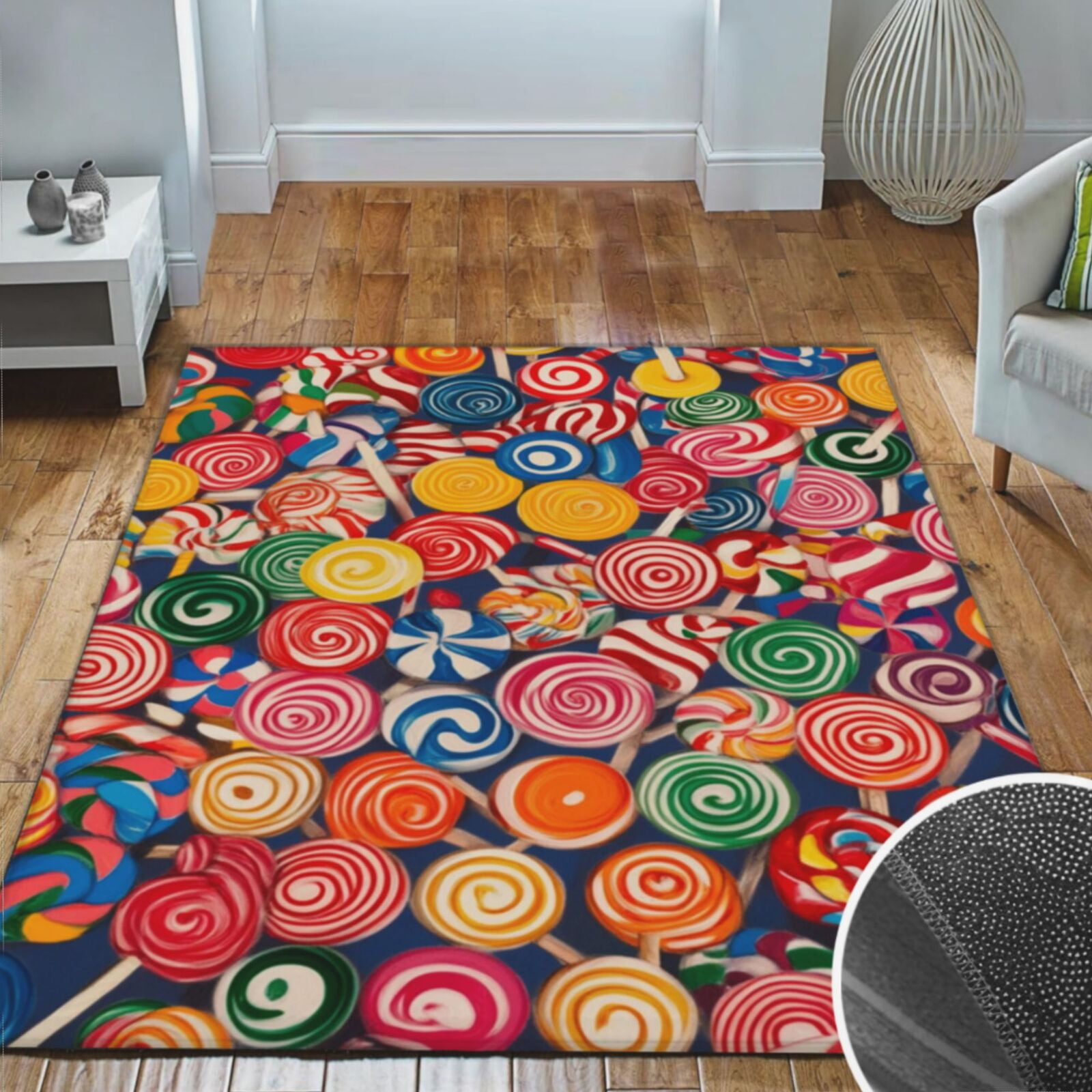 Area Rugs Living Room, Soft Crystal Carpet Mat For Bedroom Area Rug Non ...