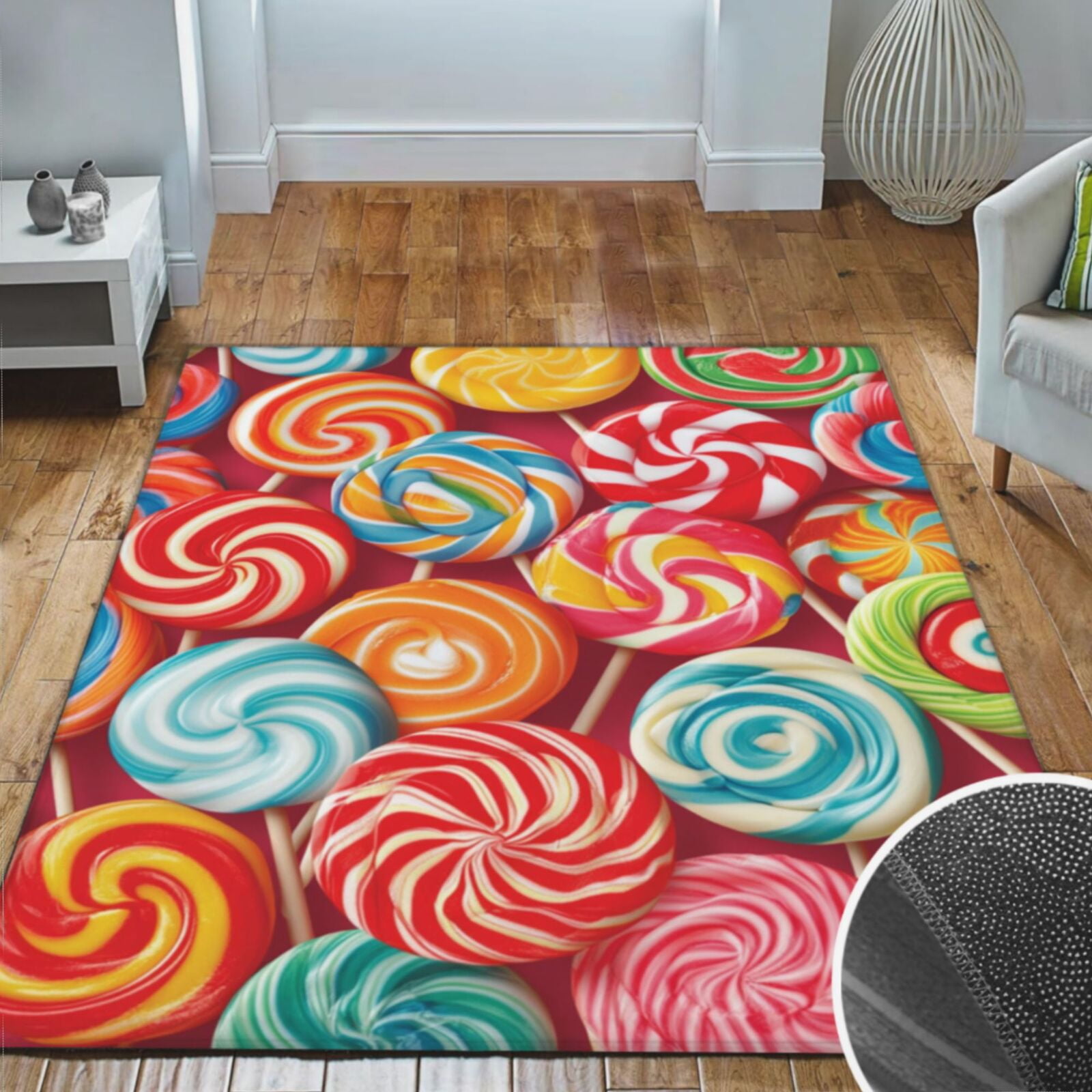 Area Rugs Living Room, Soft Crystal Carpet Mat For Bedroom Area Rug Non ...