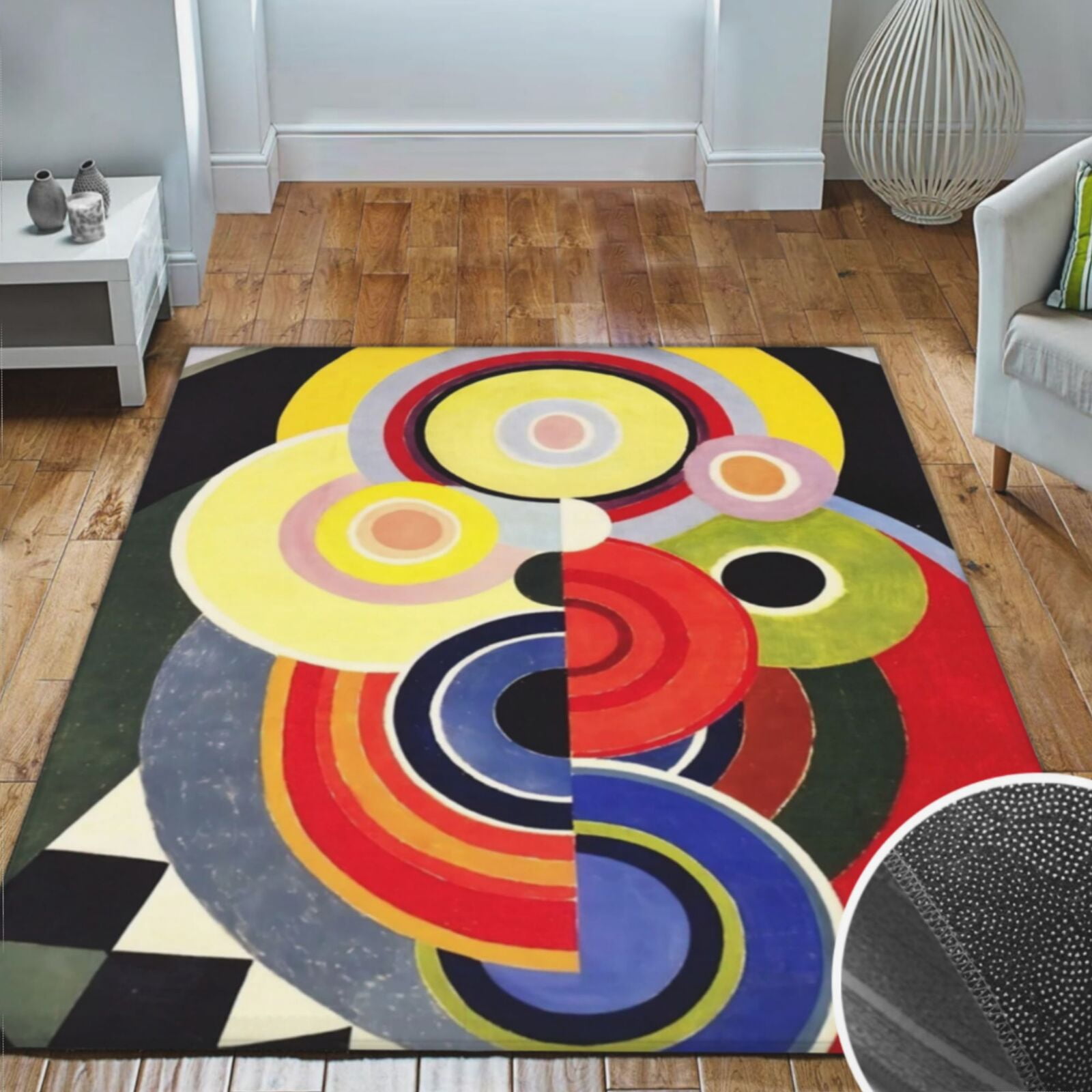 Area Rugs Living Room, Soft Crystal Carpet Mat For Bedroom Area Rug Non ...