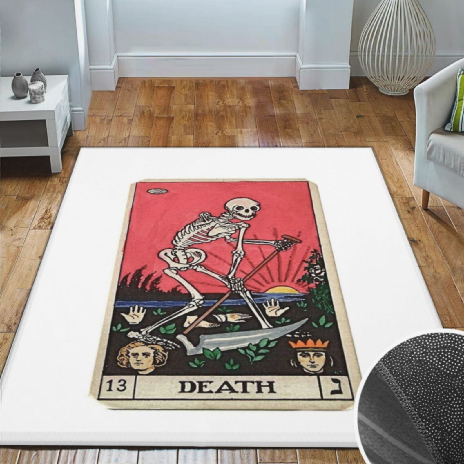 Area Rugs Living Room, Soft Crystal Carpet Mat For Bedroom Area Rug Non ...