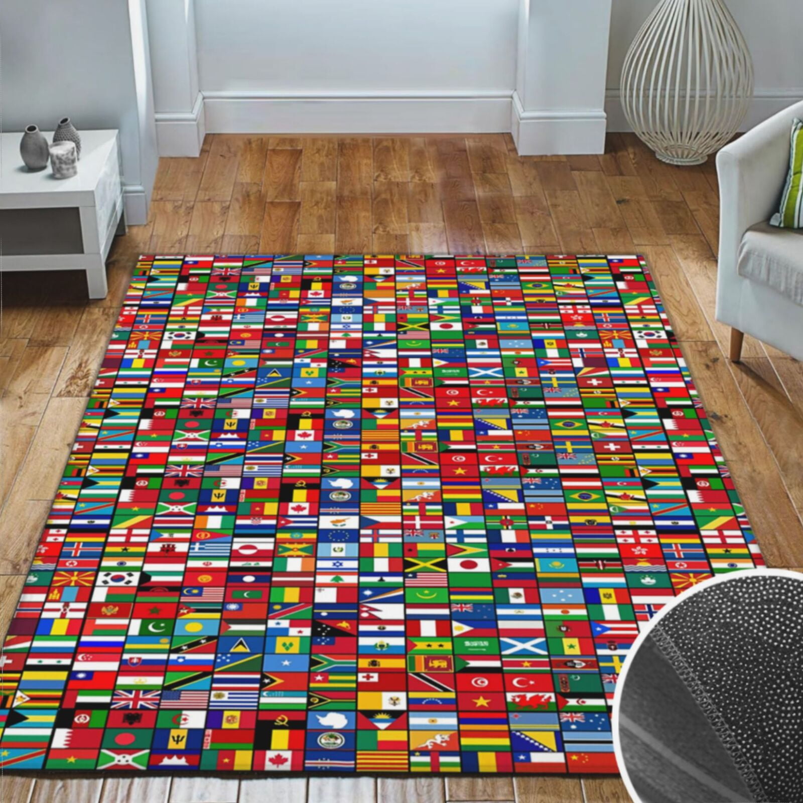 Area Rugs Living Room, Soft Crystal Carpet Mat For Bedroom Area Rug Non ...