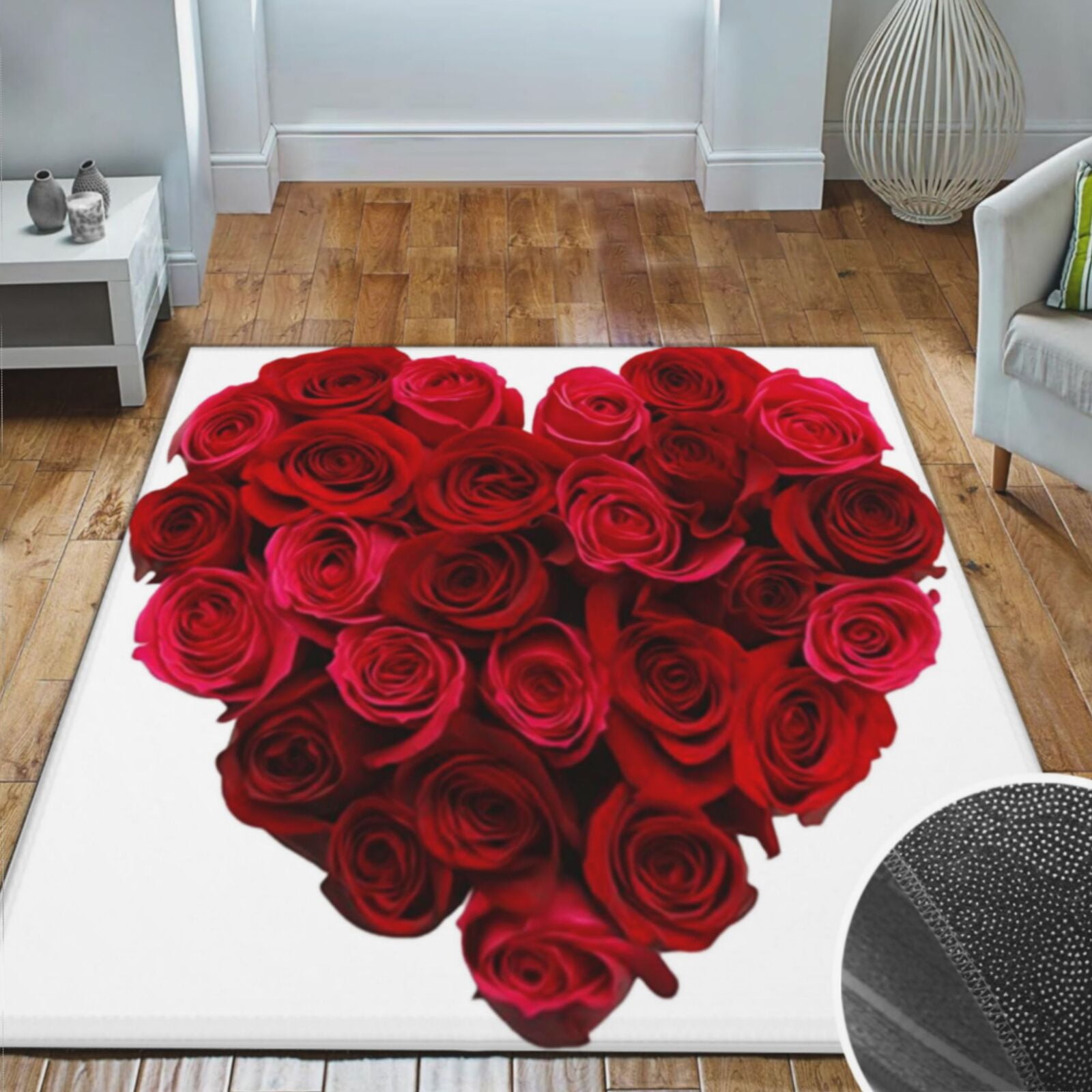 Area Rugs Living Room, Soft Crystal Carpet Mat For Bedroom Area Rug Non ...