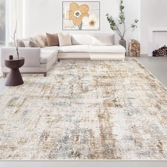 Area Rugs Living Room: Washable Rug Modern Abstract Large Rugs Soft Non ...