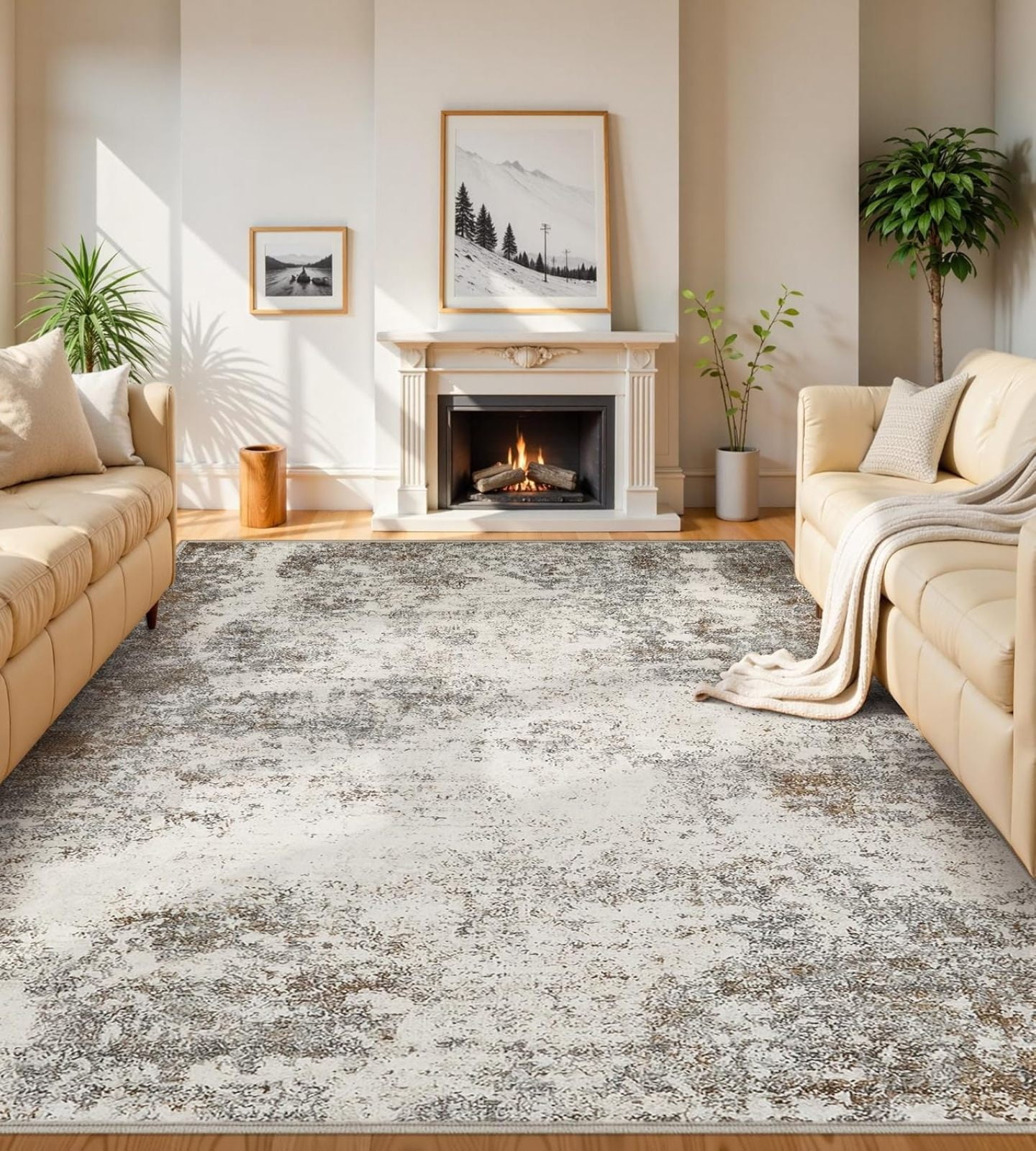 Area Rugs Machine Washable - Modern Abstract Large Rugs For Living Room ...