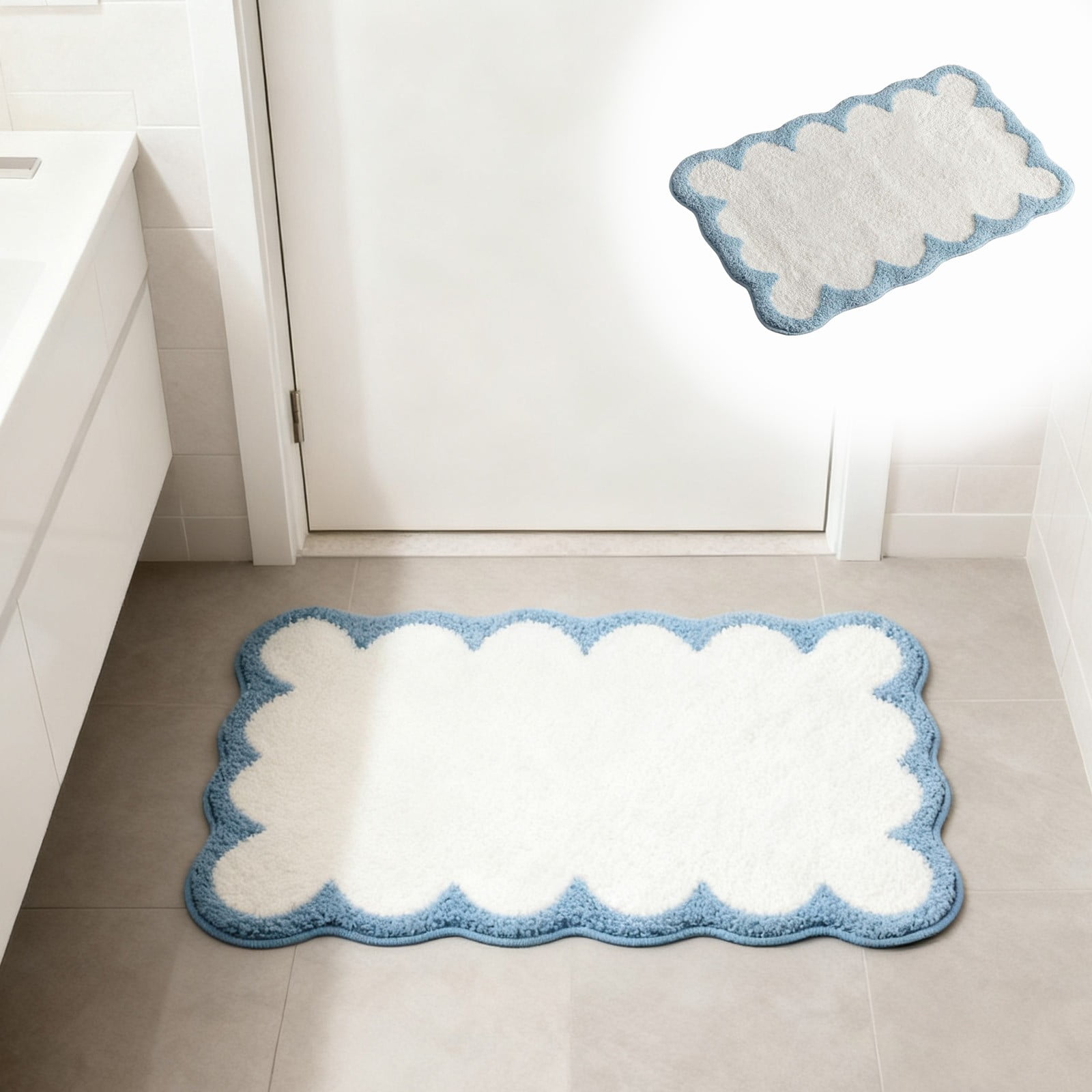 Area Rugs,Mats Bathroom Rugs Non Washable Cute Mats Microfiber ...