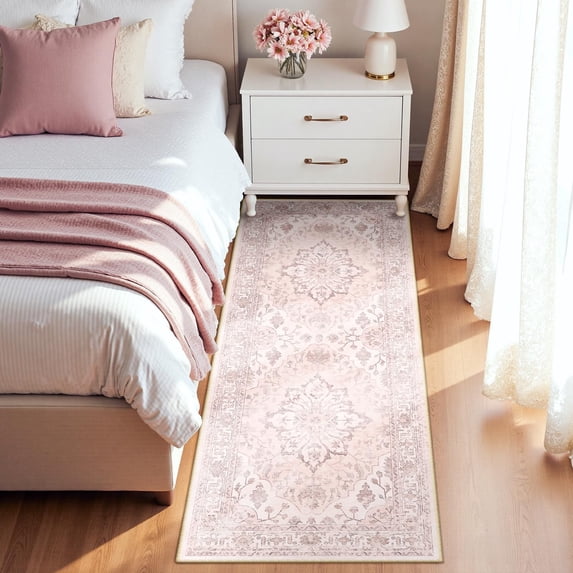 Area Rugs Runner 2'x6' Washable Non-slip Flvintdimedallion Carpet For ...