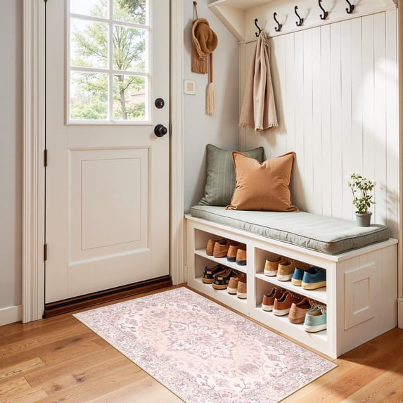 Area Rugs Small 2'x4' Washable Non-slip Flvintdimedallion Carpet For ...