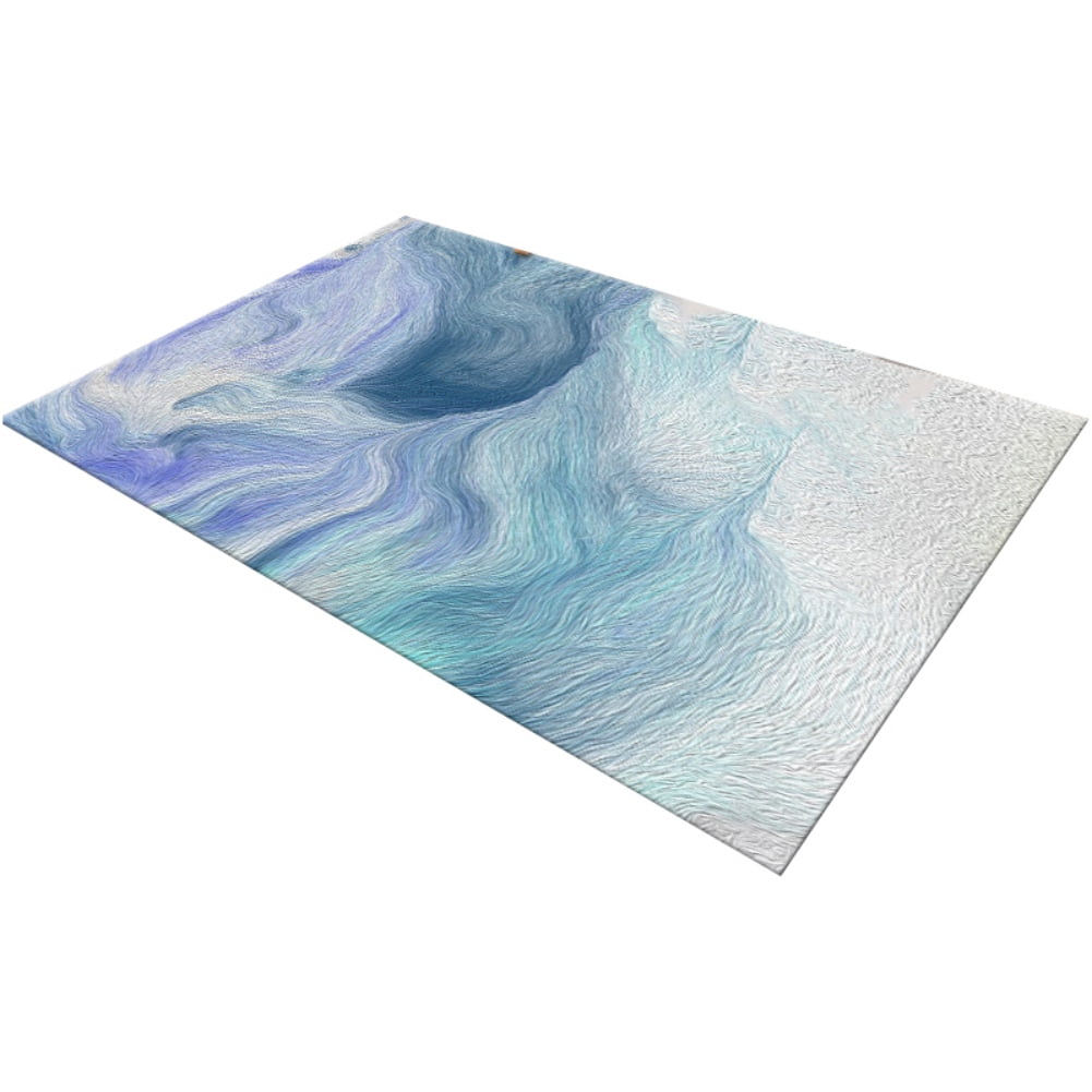 Area Rugs, Soft Fluffy Modern Bedroom Rug, Blue-Purple-Pink Indoor ...