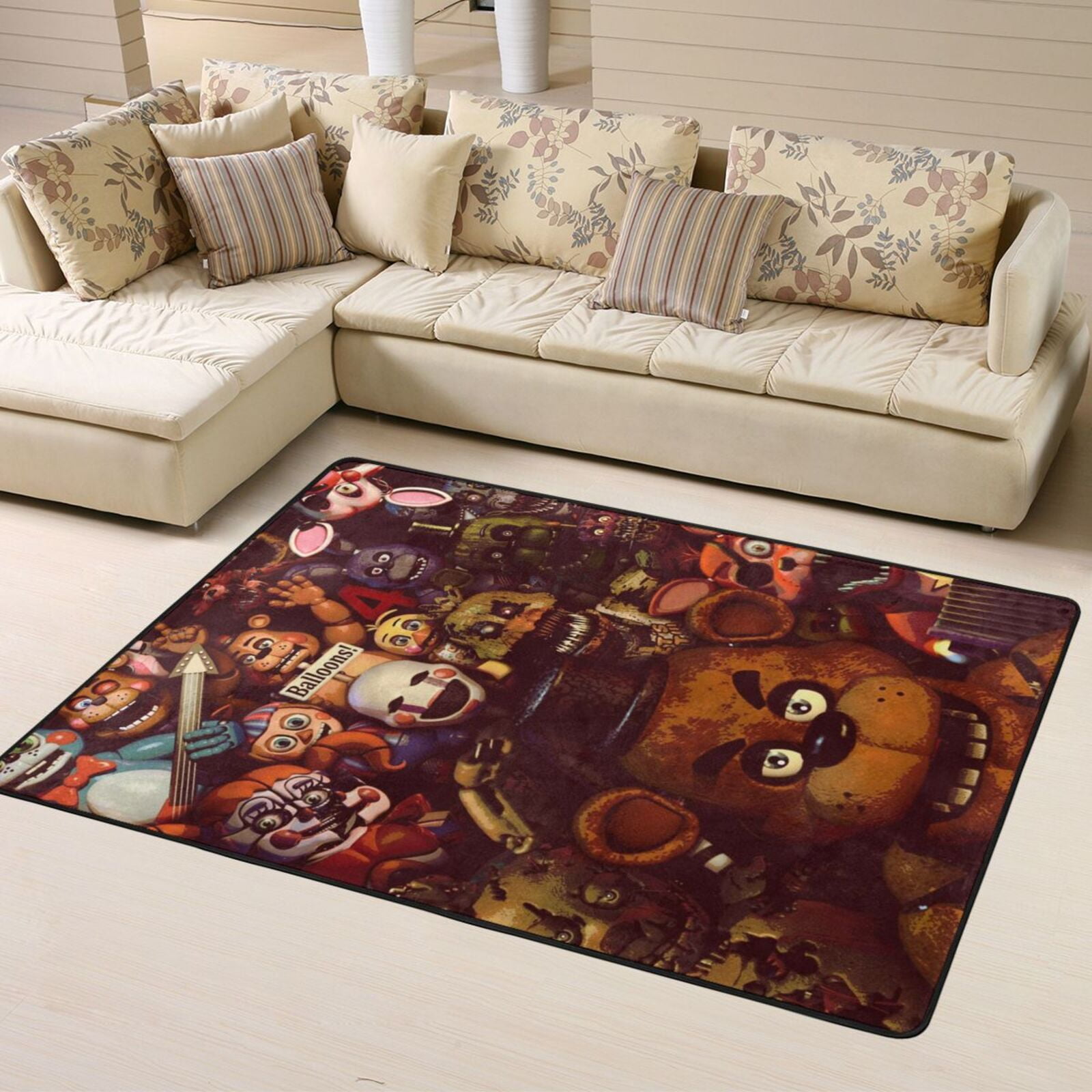 Area Rugs Soft Non-Slip Floor Mats Five Nights At Freddy's FNAF Carpets ...