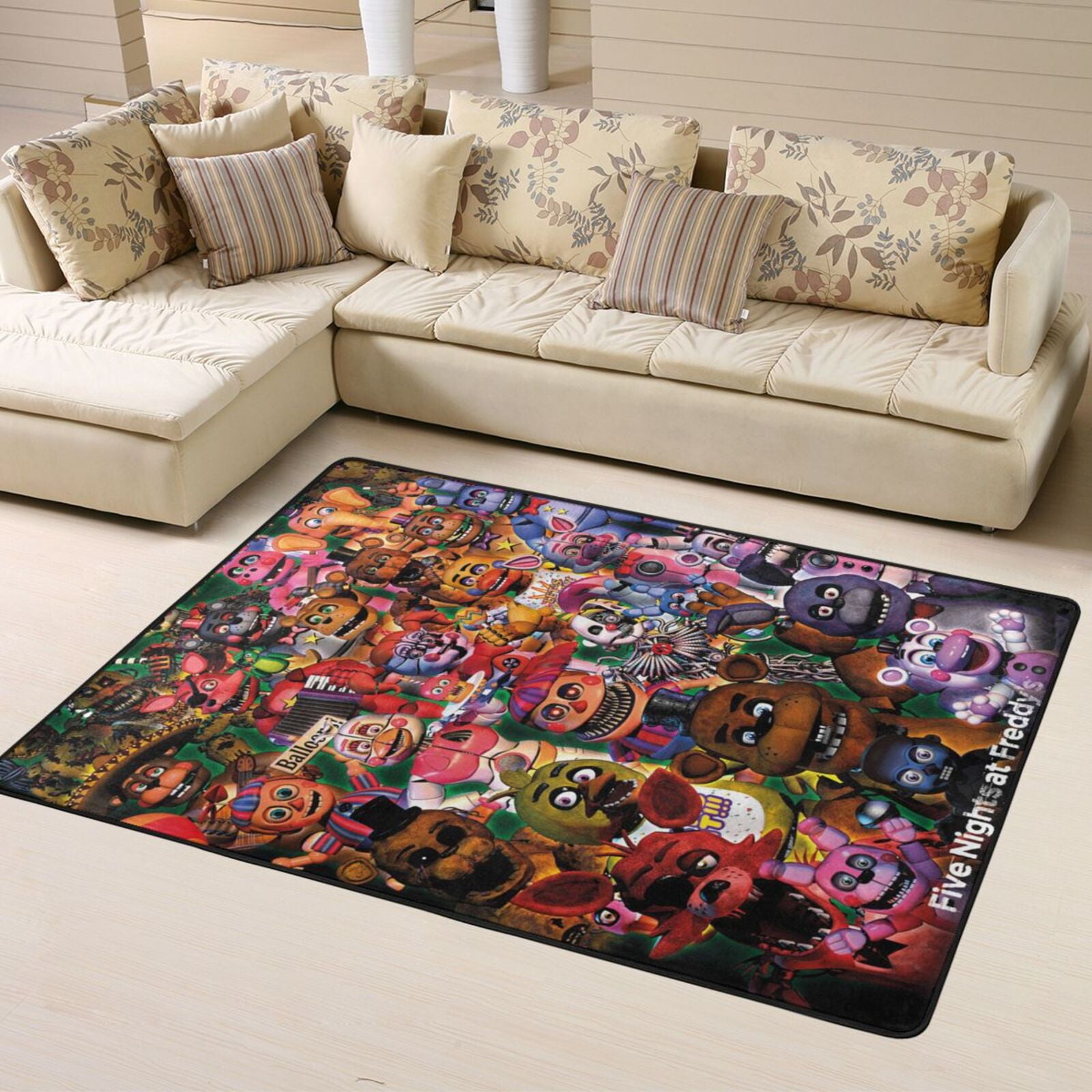 Area Rugs Soft Non-Slip Floor Mats Five Nights At Freddy's FNAF Carpets ...