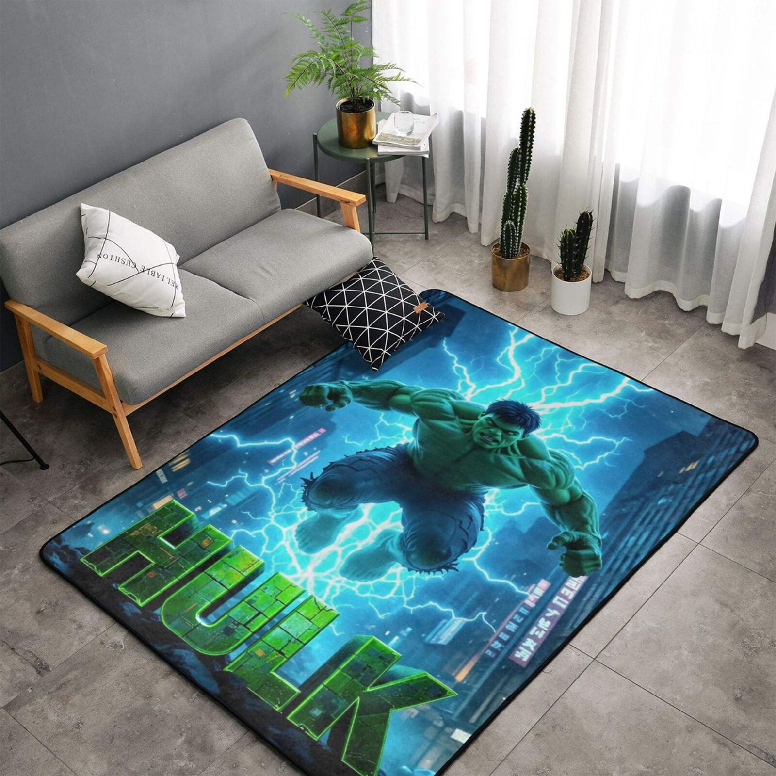Area Rugs Soft Non-Slip Floor Mats Green Hulk Carpets Doormat for ...