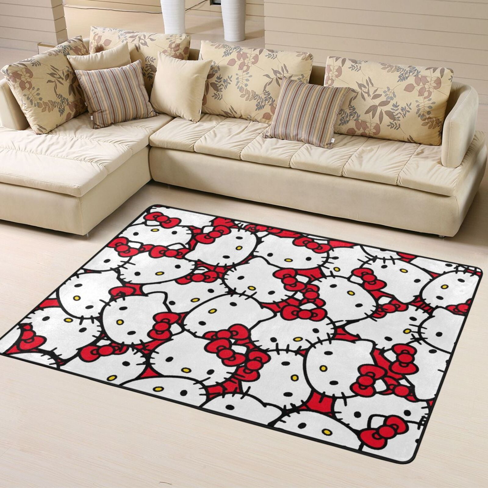 Area Rugs Soft Non-Slip Floor Mats Hello Kitty Carpets Doormat for ...
