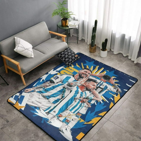Area Rugs Soft Non-Slip Floor Mats Messi_10 Carpets Doormat for Living ...