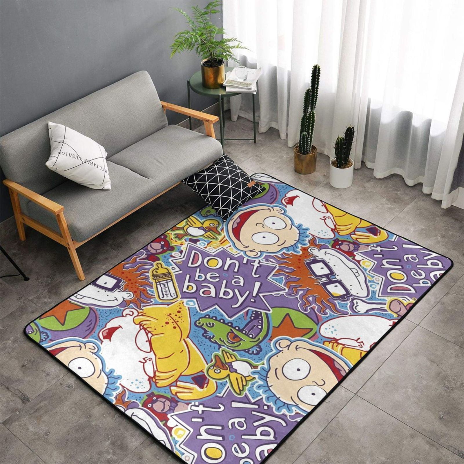 Area Rugs Soft Non-Slip Floor Mats Rugrats Carpets Doormat for Living ...