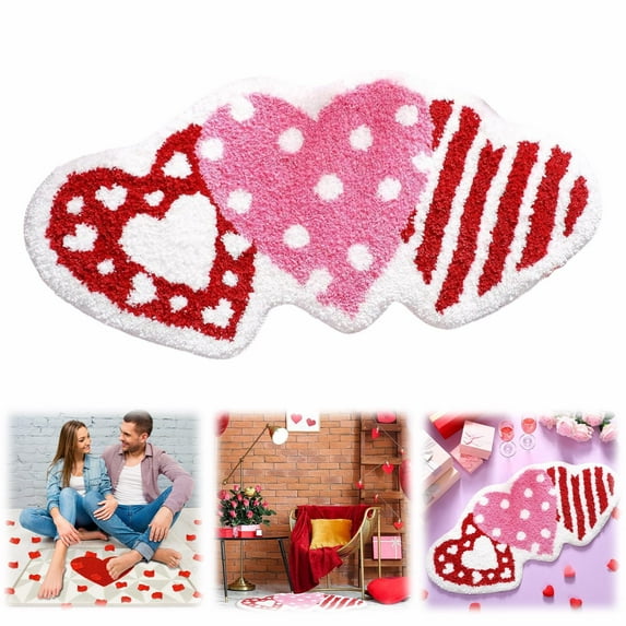 Area Rugs,Valentine's Day Bathroom Rug Cute Valentines Door Mat Bath ...