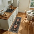 Area Rugs Washable Non-Slip, Floral Vintage Distress Print Pattern ...