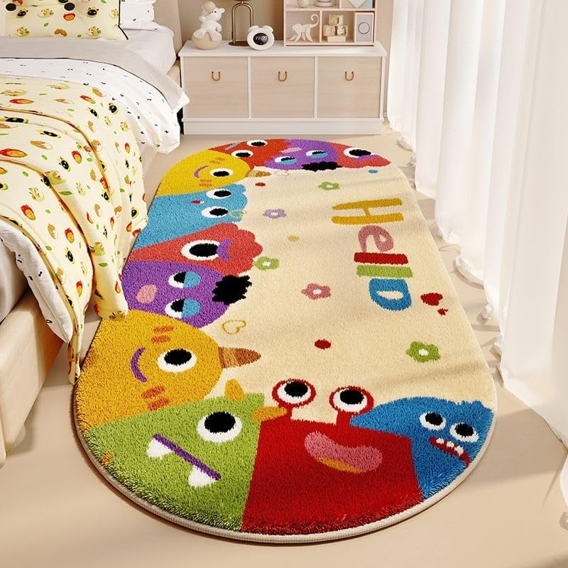 Area Rugs for Bedroom 40 * 120 CM, Washable Cute and Funny Kids Pets ...