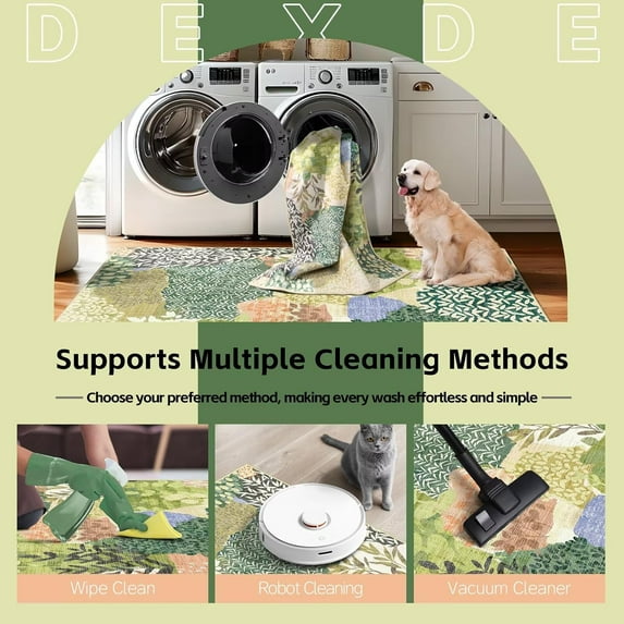 Area Rugs for Living Room 4x6.5, Washable Non Slip Boho Rugs Throw ...