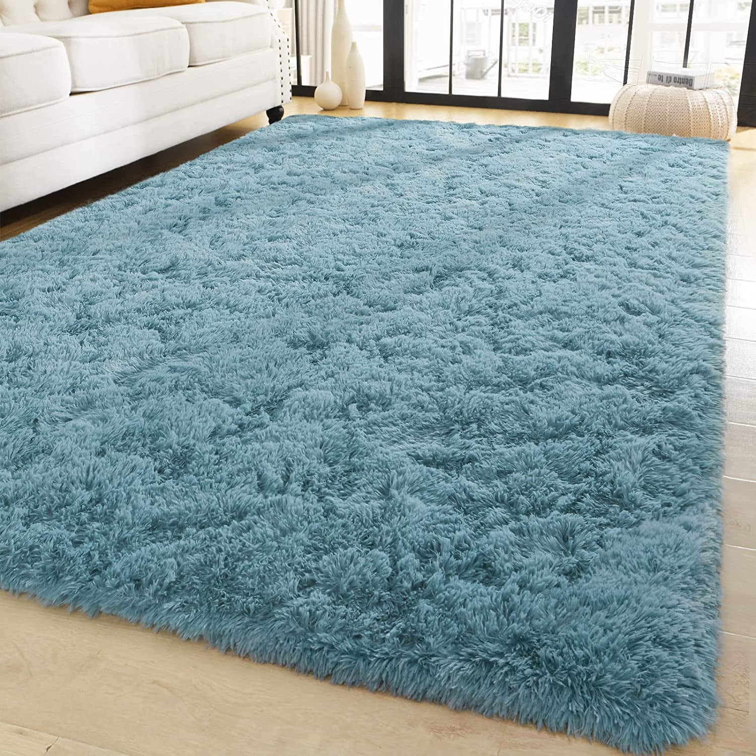 Area Rugs for Living Room Bedroom, 6x9 Machine Washable Large Teal ...