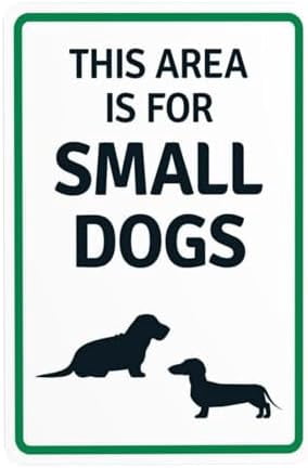This Area Is For Small Dogs With Paws Print Warning,Dog Park Regulation ...