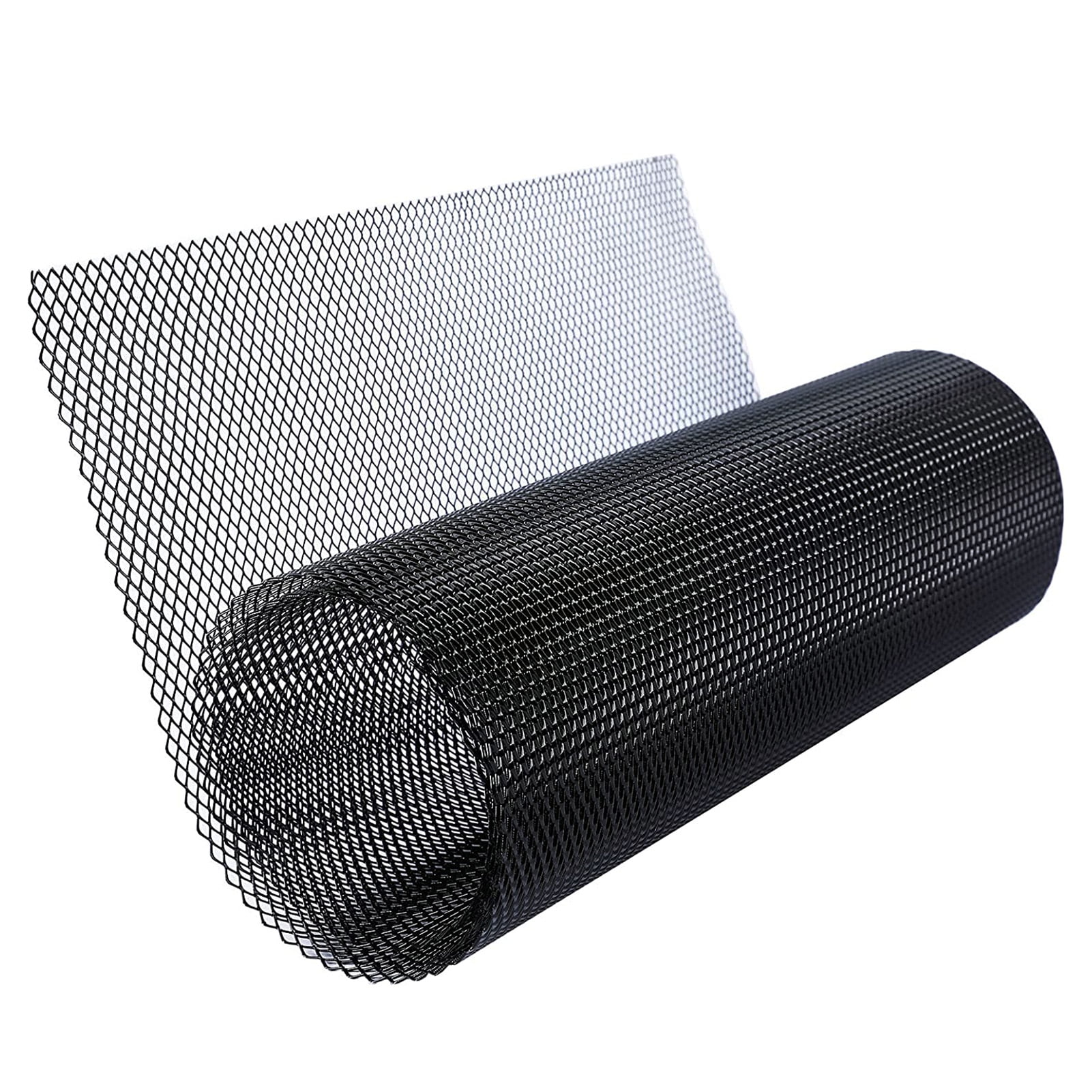Arealer Car Grill Mesh Sheet Black Lacquered Aluminum Alloy Grille Mesh ...