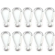 2 Pcs Aluminum Alloy Spring Loaded Clasp Carabiner Hook Clip Dark Blue ...