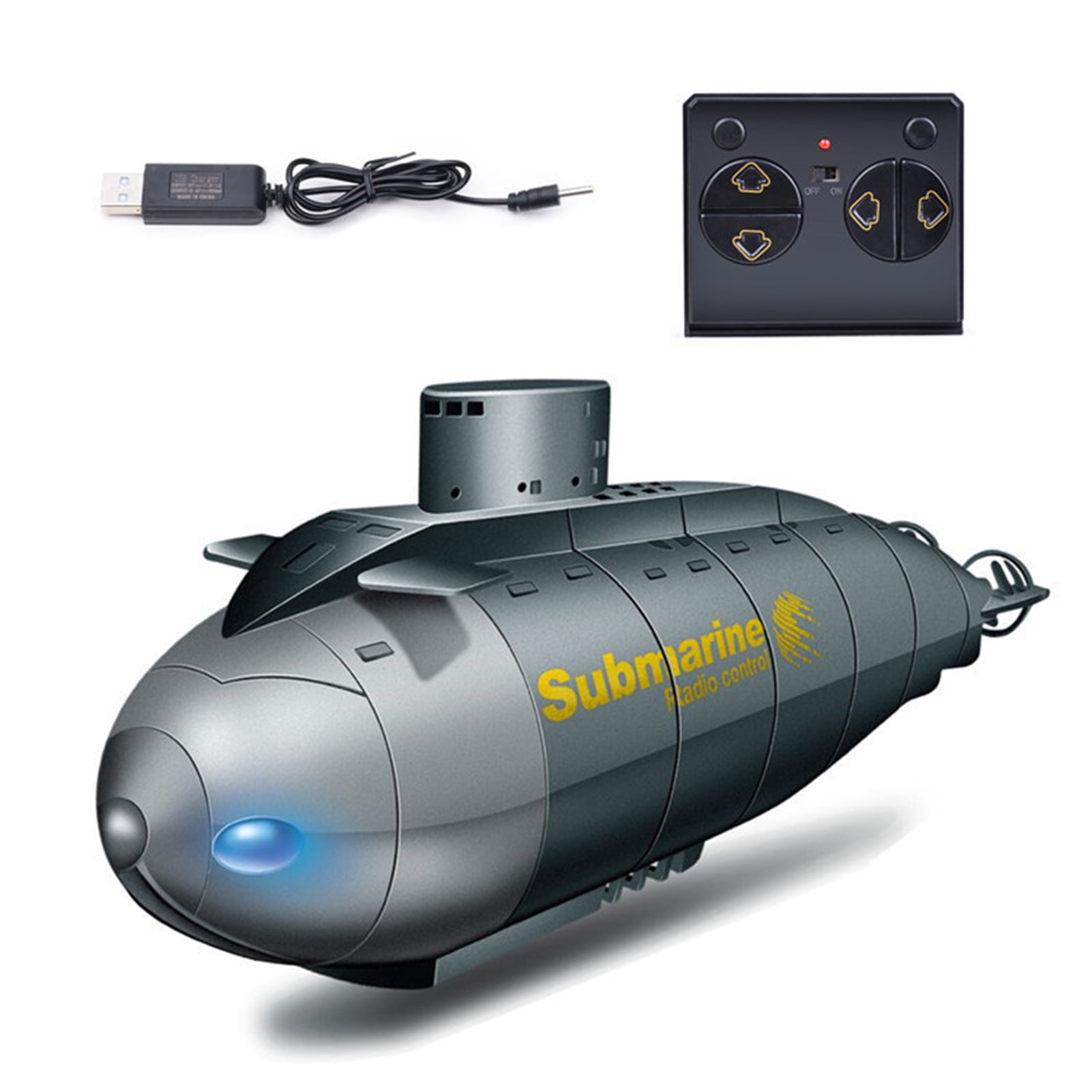 Arealer Mini RC Submarine for Kids, 2.4G 6CH Remote Control Boat Remote ...