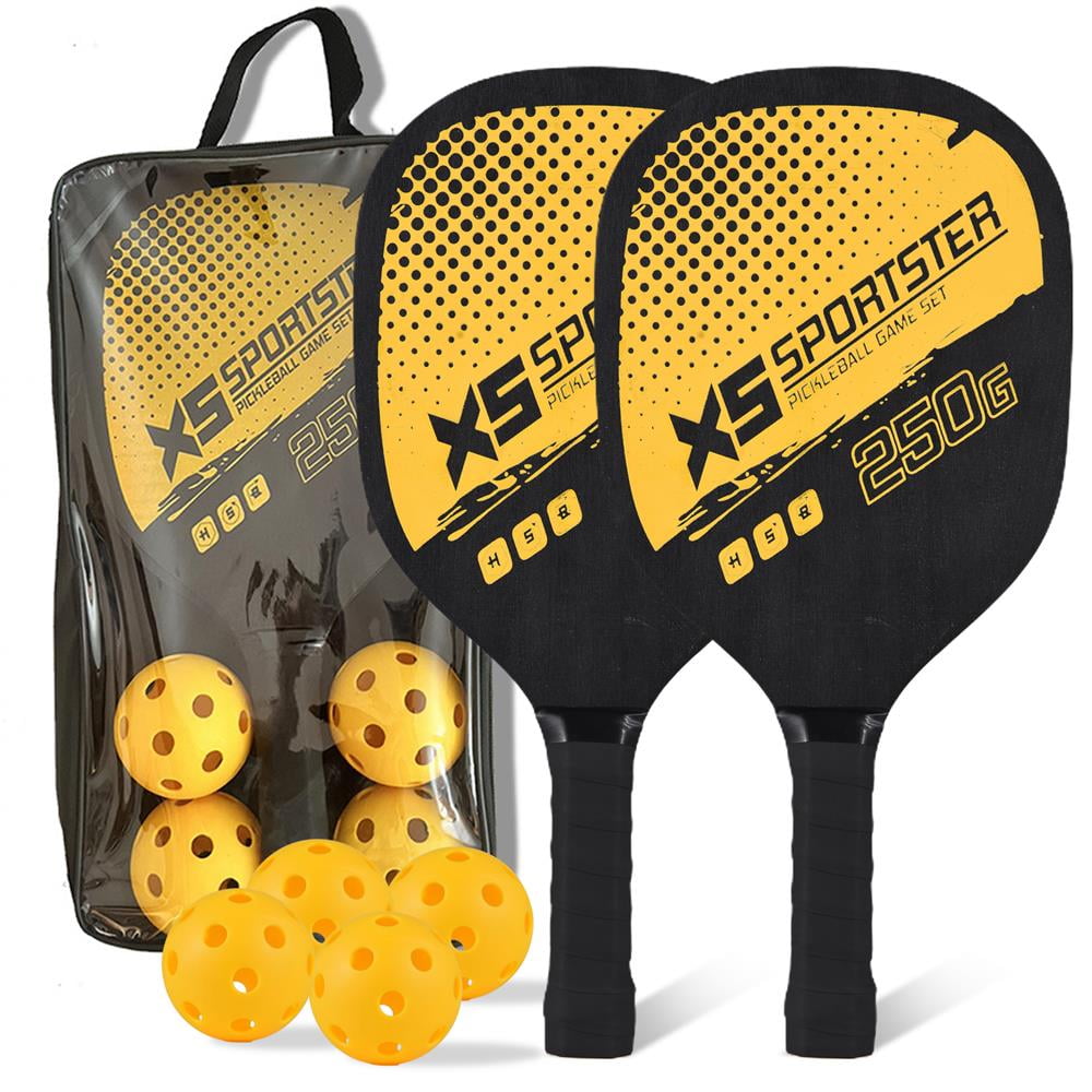Arealer Pickleball Rackets,Balls Pickleball Wooden Pickleball With 4 ...