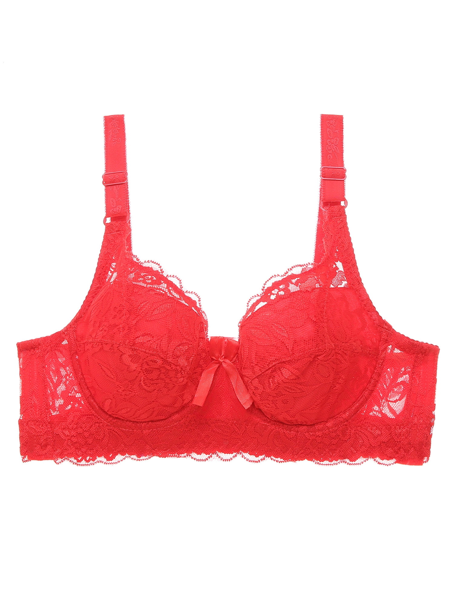 Arealer Women Lace Bra With Underwire Thin Padded Plus Size Bras