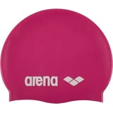 Arena Classic Silicone Swim Cap in Fuchsia-White One Size Fits All ...
