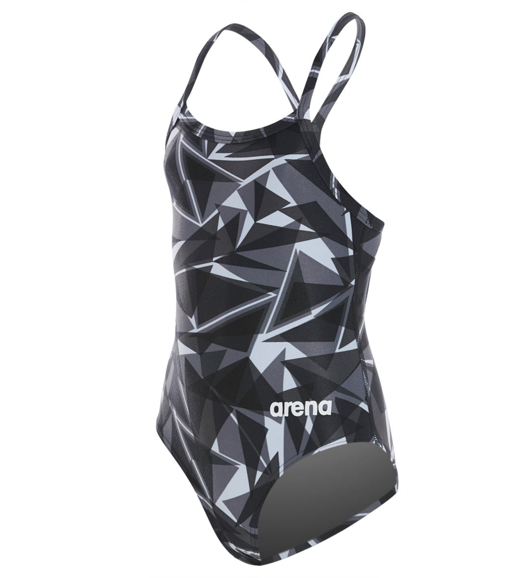 Arena Girls' Shattered Glass Maxlife Sporty Thin Strap Racer Back One ...
