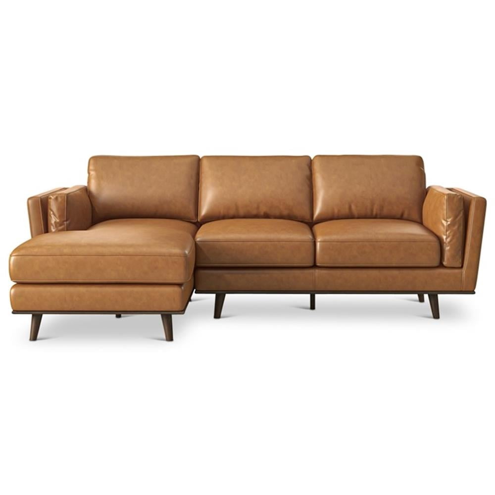 Arena Modern Tufted Living Room Top Leather Corner Sectional Sofa in ...