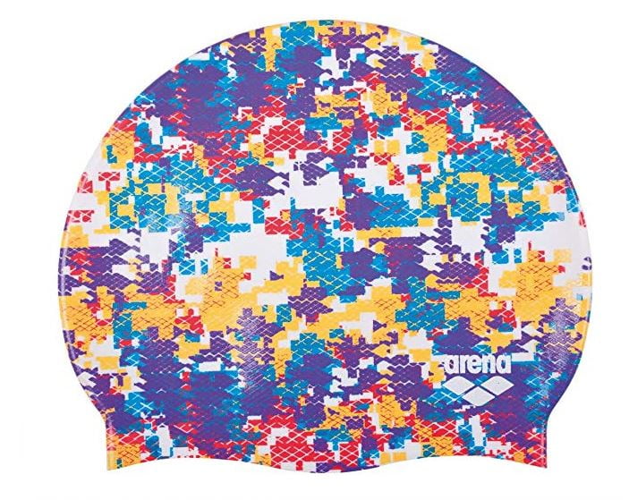 Arena Print 2 Silicone Swim Cap in Arena Camouflage Mertilla, One Size ...