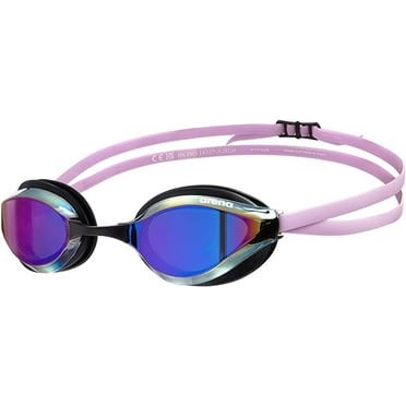 Arena Tracks Mirror Swimming Goggles in White-Red Copper-Black, Adjustable Size - Walmart.com