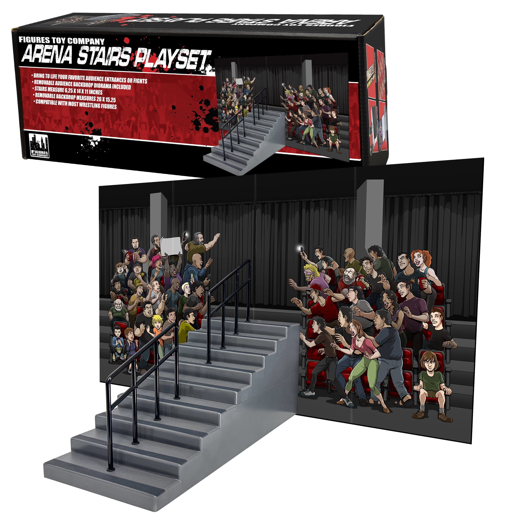 Arena Stairs Playset for WWE & AEW Wrestling Action Figures - Walmart.com