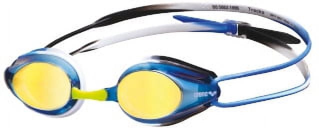 Arena Tracks Mirror Swimming Goggles in Blue-Black-Blue, Adjustable ...