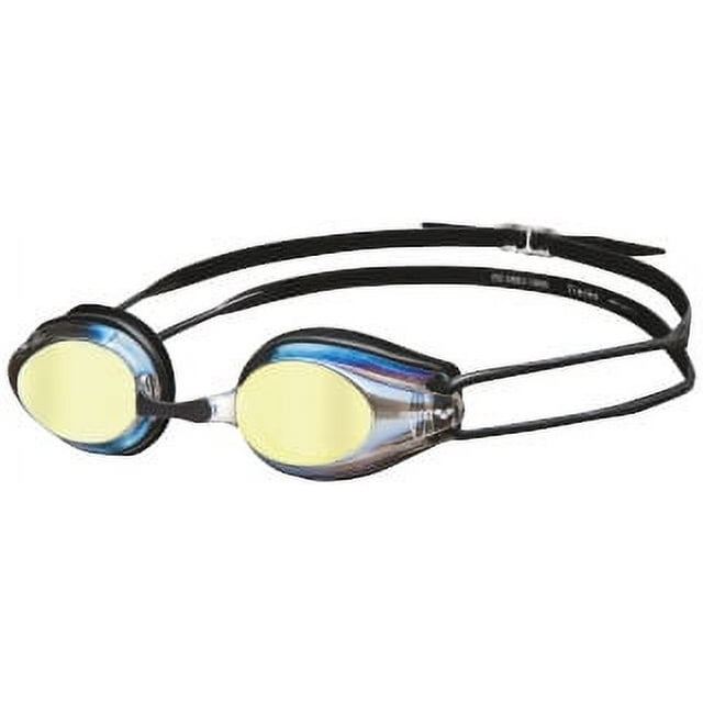 Arena Tracks Mirror Swimming Goggles in Gold-Black-Black, Adjustable ...