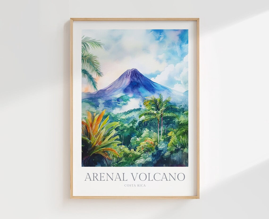 Arenal Volcano Costa Rica Wall Art Home Decor Poster, Unframed Size ...