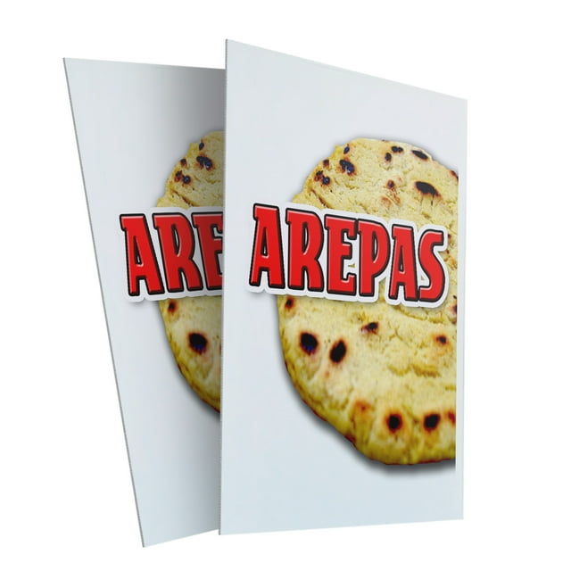 Arepas (2-PACK) 24" x 36" Plastic Signs | Sign Insert 4mm Corrugated ...