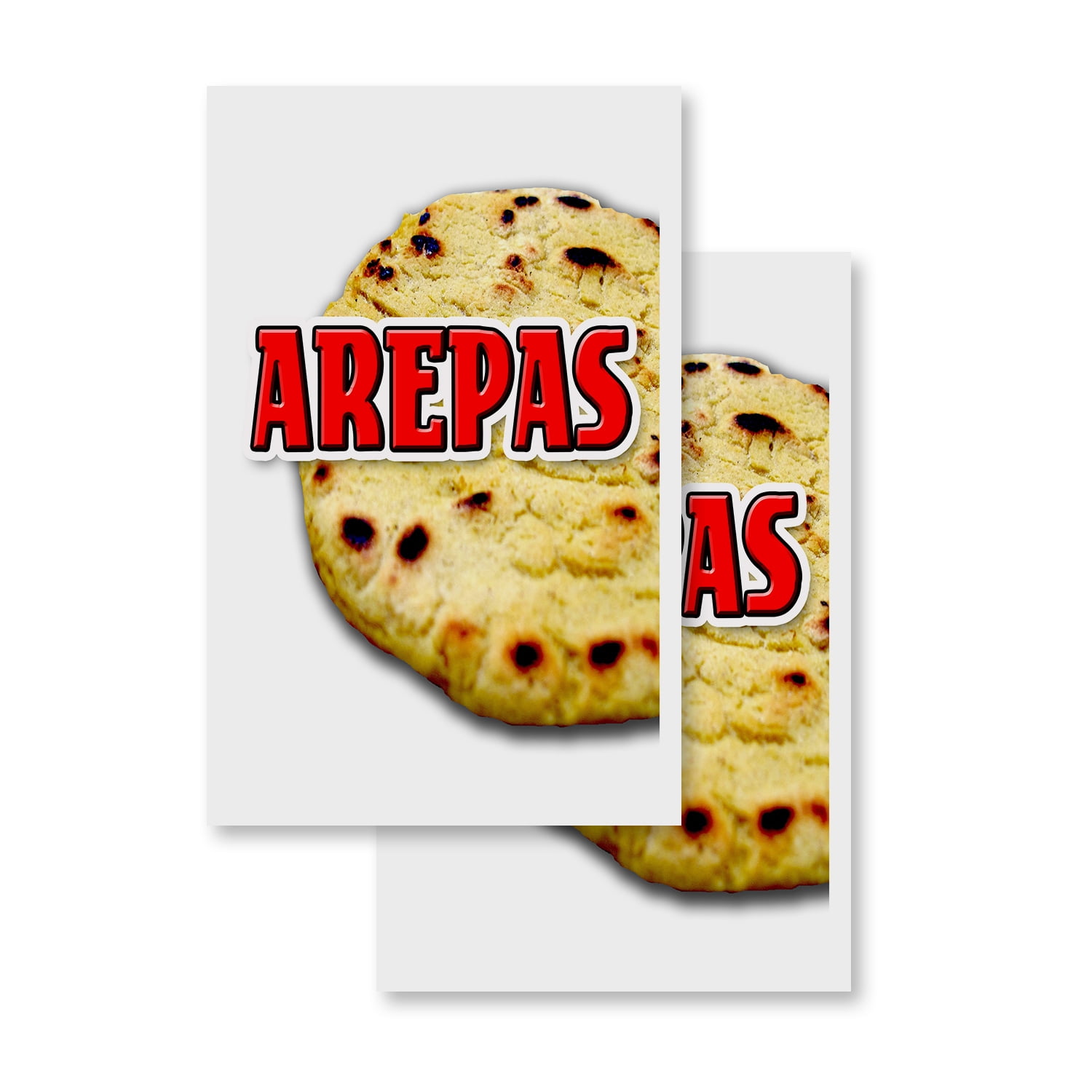 Arepas (2-PACK) 24" x 36" Vinyl Decals | Sign Insert Peel & Stick ...