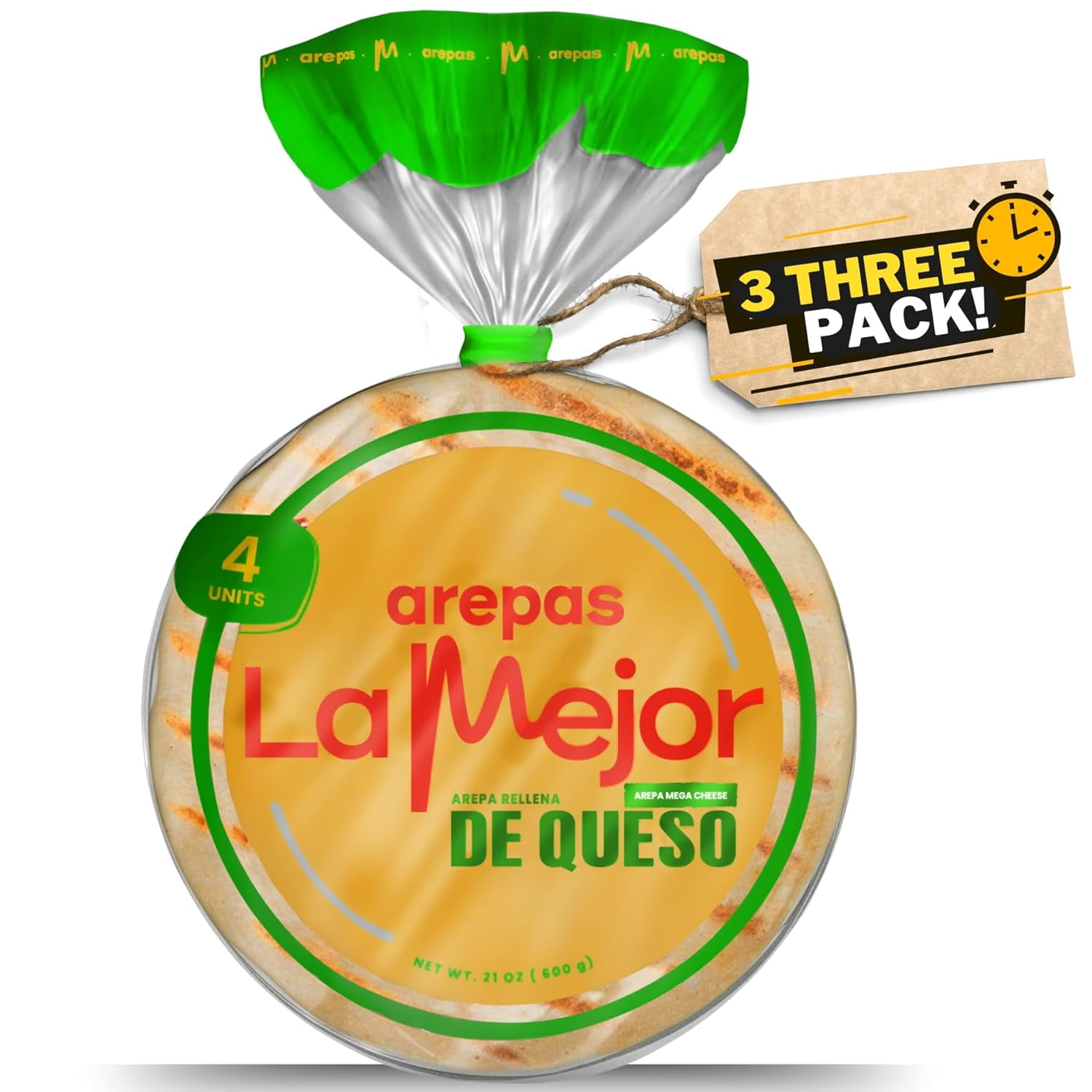 Arepas La Mejor Colombian Arepas with Melted Cheese – Gluten-Free White ...