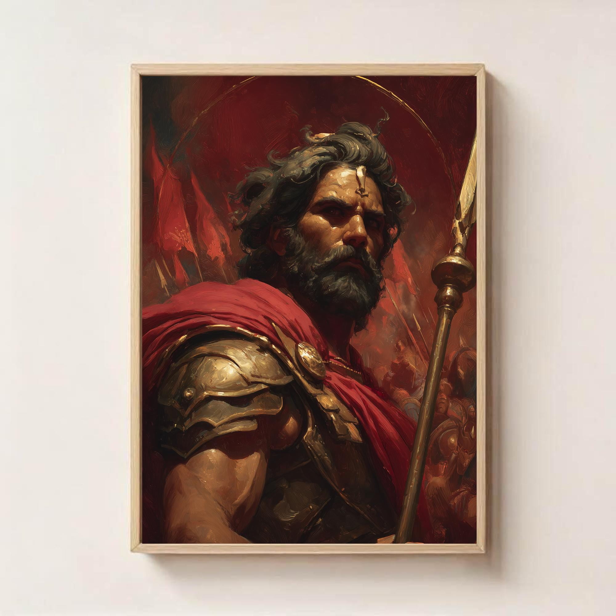 Ares Greek God Art: Energy Infused War Mythology Print (36X48 Inches ...