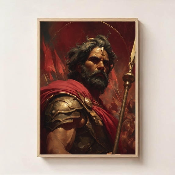 Ares Greek God Art Energy Infused War Mythology Print, Stretched Canvas ...