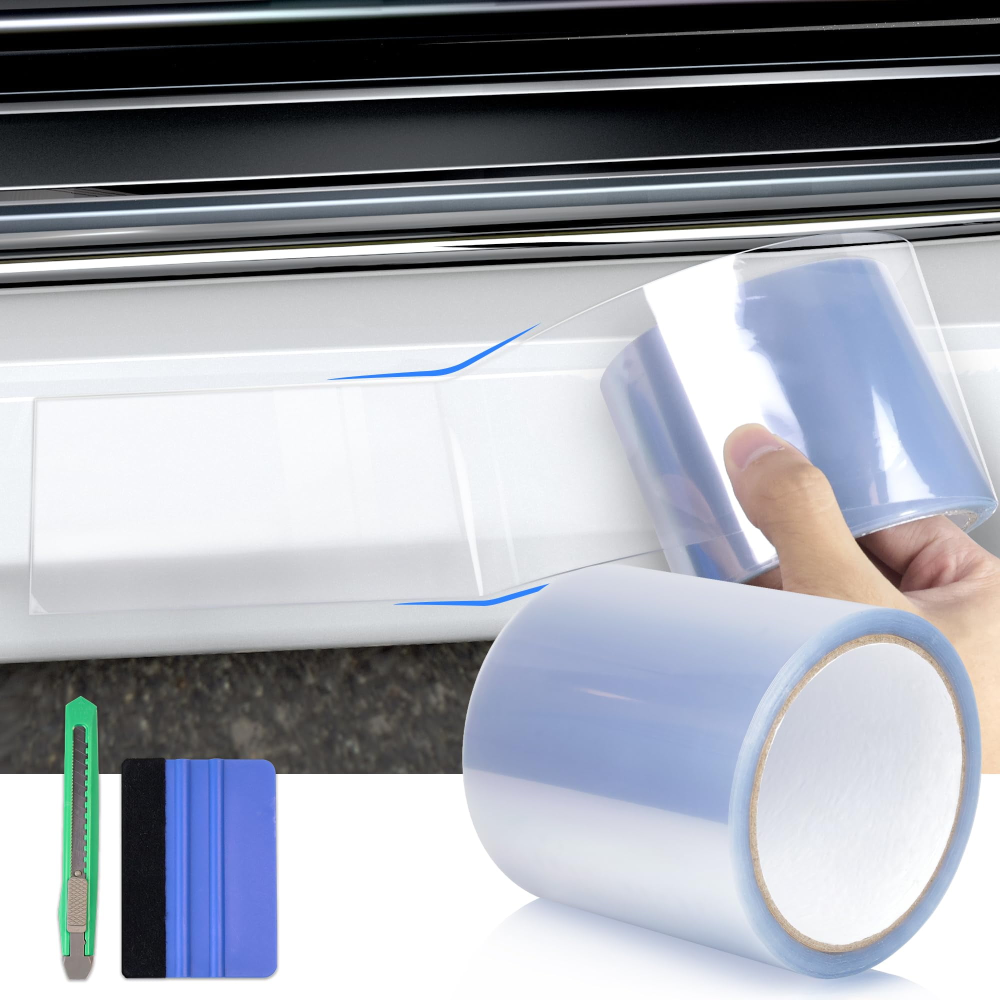 Arespark Car Door Edge Guard Protection Clear Vinyl Universal Door Sill ...